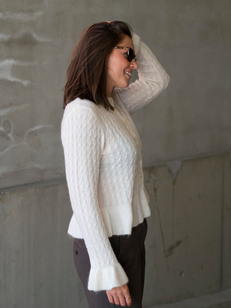 Numa Knit Cardigan Off-White – byDryss